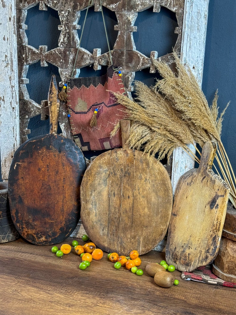 3 Piece Wooden Cutting Board Set, Vintage Design Board, Handmade Rustic ...