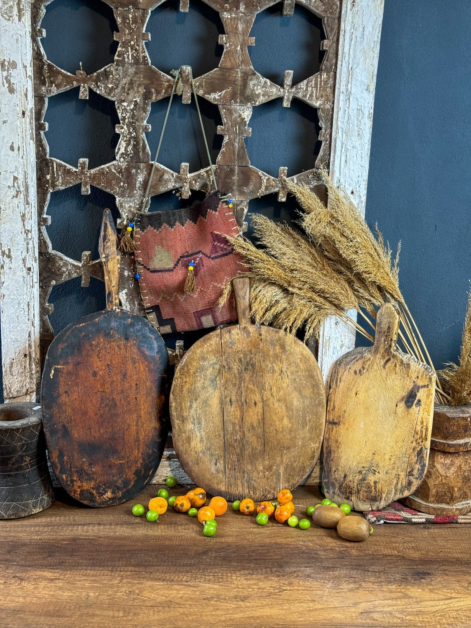 3 Piece Wooden Cutting Board Set, Vintage Design Board, Handmade Rustic ...