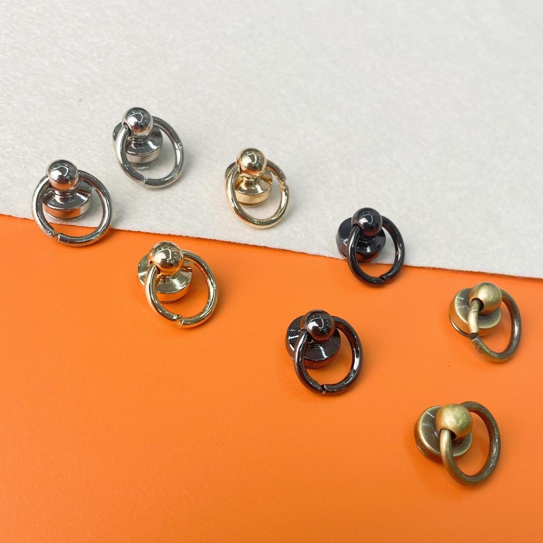 Brass Chicago Screw Rivets With Loop | Chicago Screw| Screw Connector ...