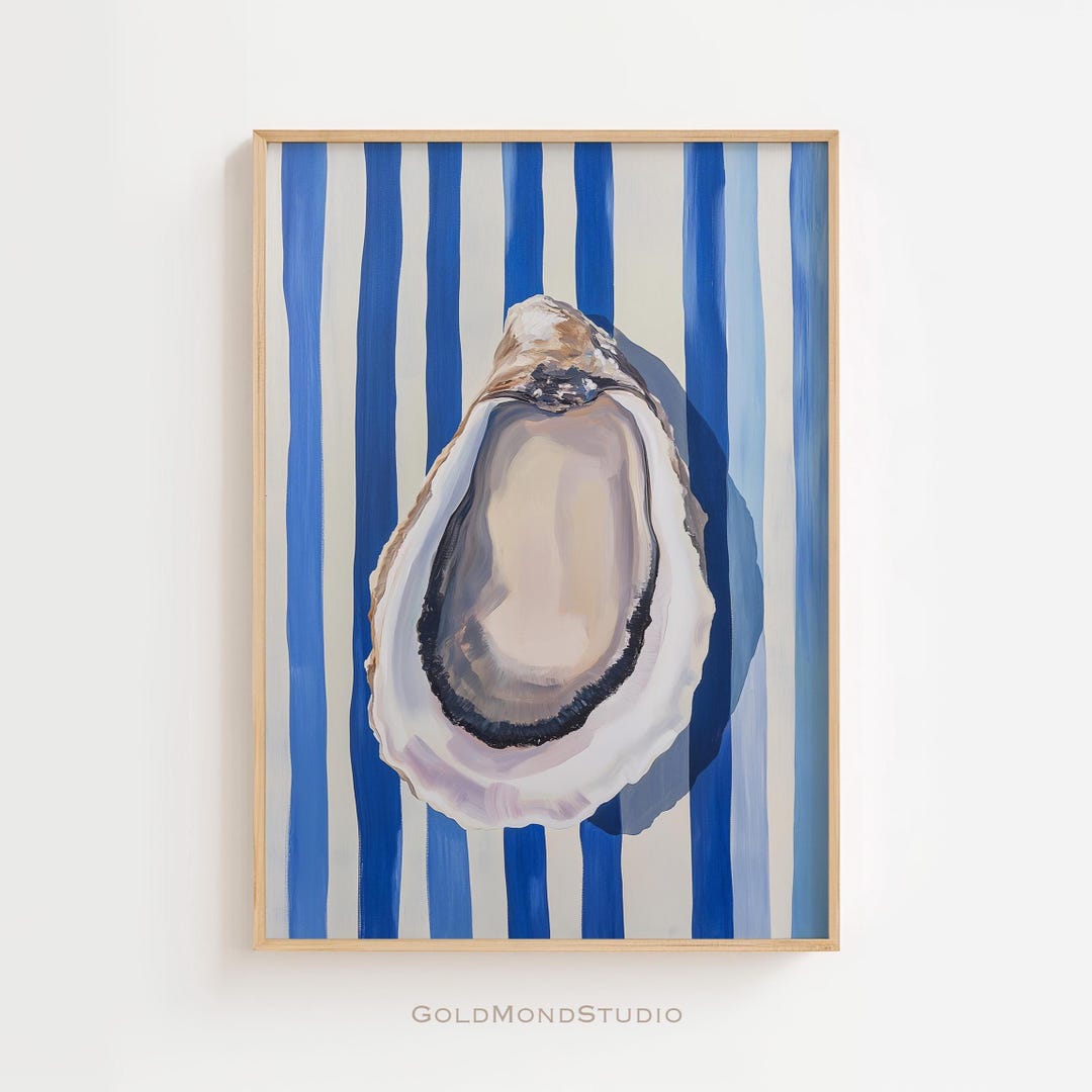Modern Oyster Kitchen Print, Oyster Wall Art, Trendy Modern Kitchen ...