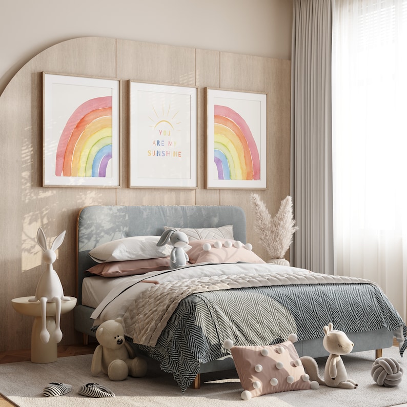 You Are My Sunshine Poster Set, Rainbow Poster, Poster Set of 3 ...
