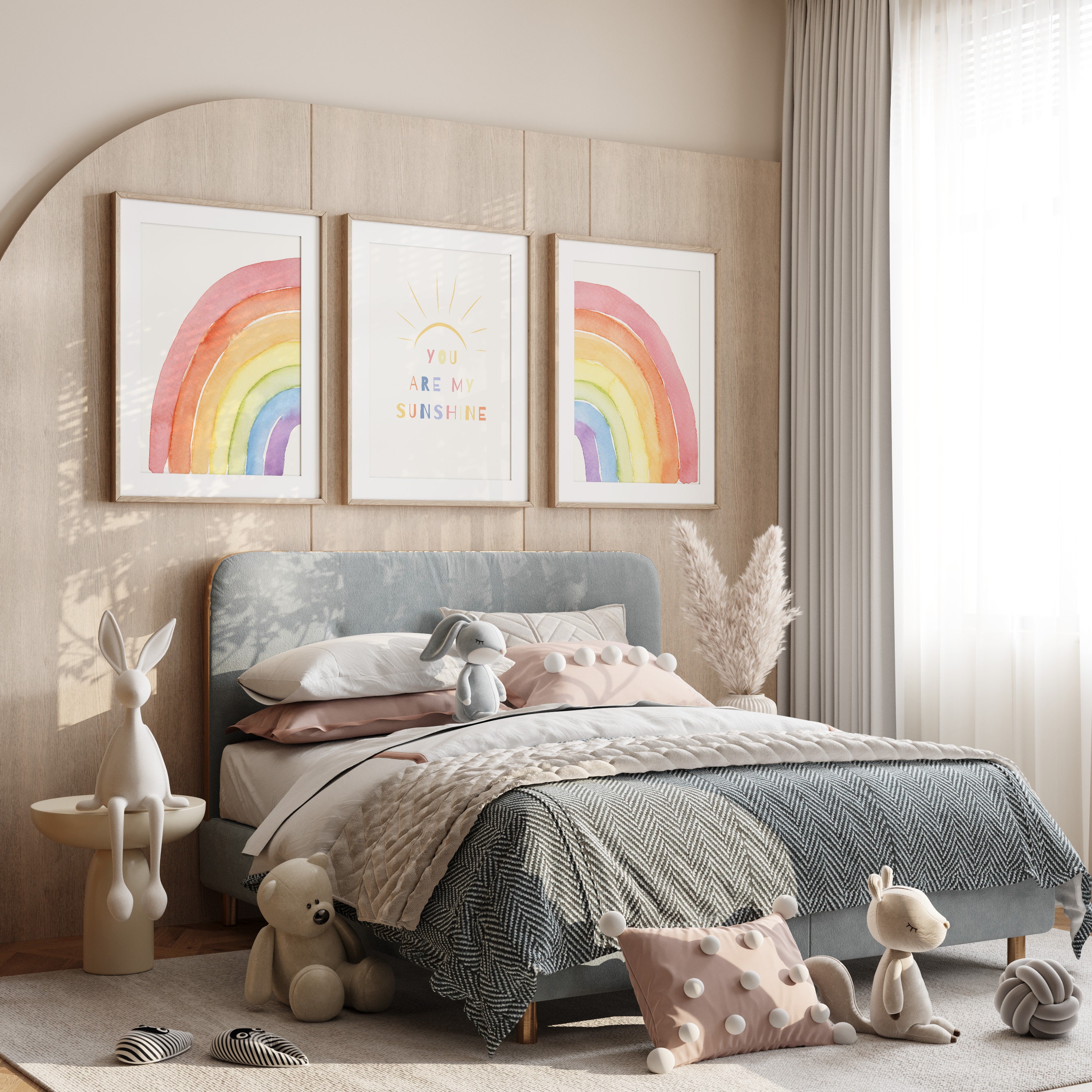 You Are My Sunshine Poster Set, Rainbow Poster, Poster Set of 3 ...