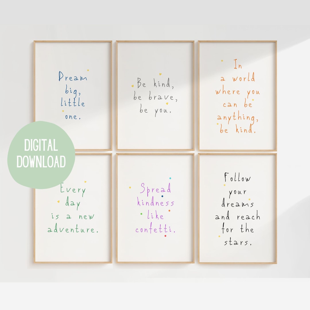 Kids Quotes, Nursery Room Wall Art, Printable Wall Art, Wall Decor ...
