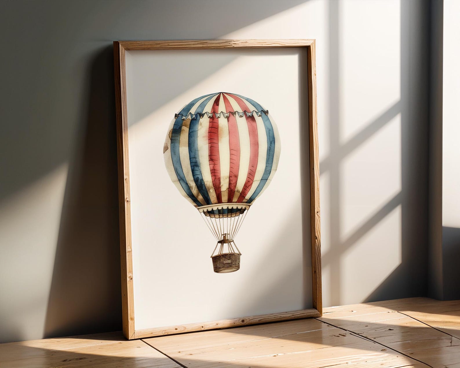 Hot Air Balloon Print, Vintage Poster, Hot Air Balloon Print, Travel ...
