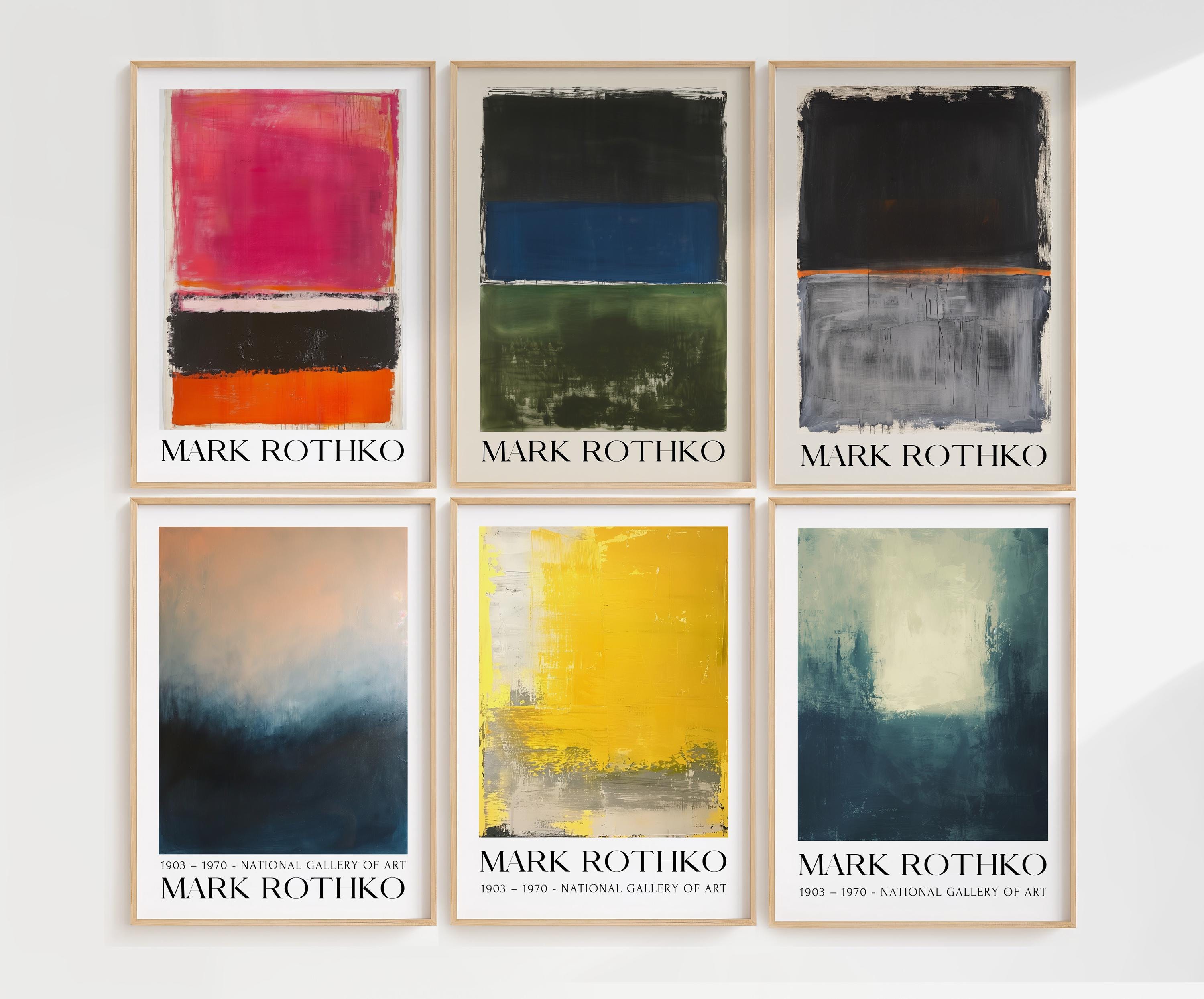Mark Rothko Set of 33 Wall Art Prints, Mark Rothko Print, Rothko Art ...