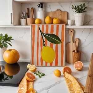Modern Lemon Kitchen Print, Lemon Poster, Trendy Modern Kitchen Wall ...