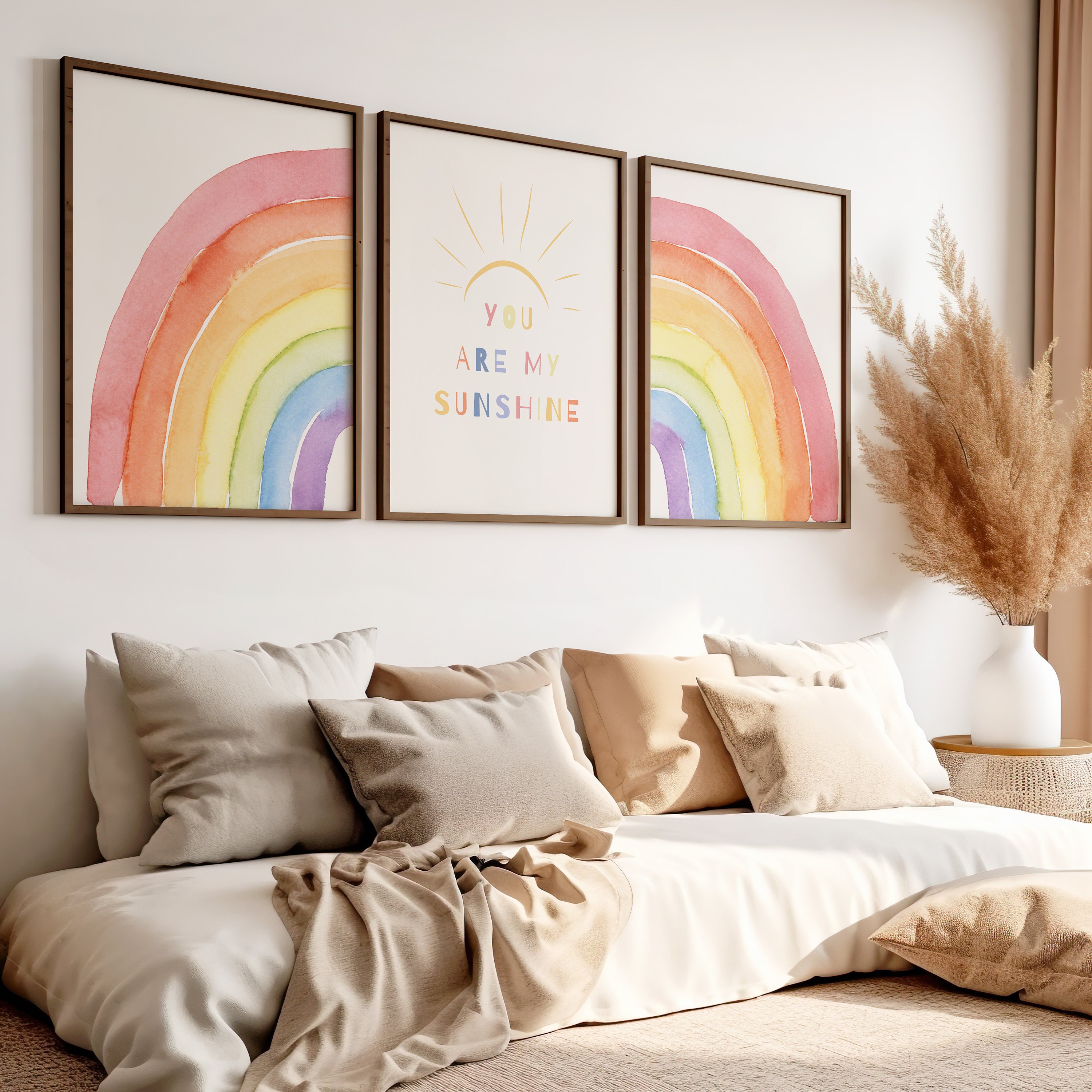 You Are My Sunshine Poster Set, Rainbow Poster, Poster Set of 3 ...