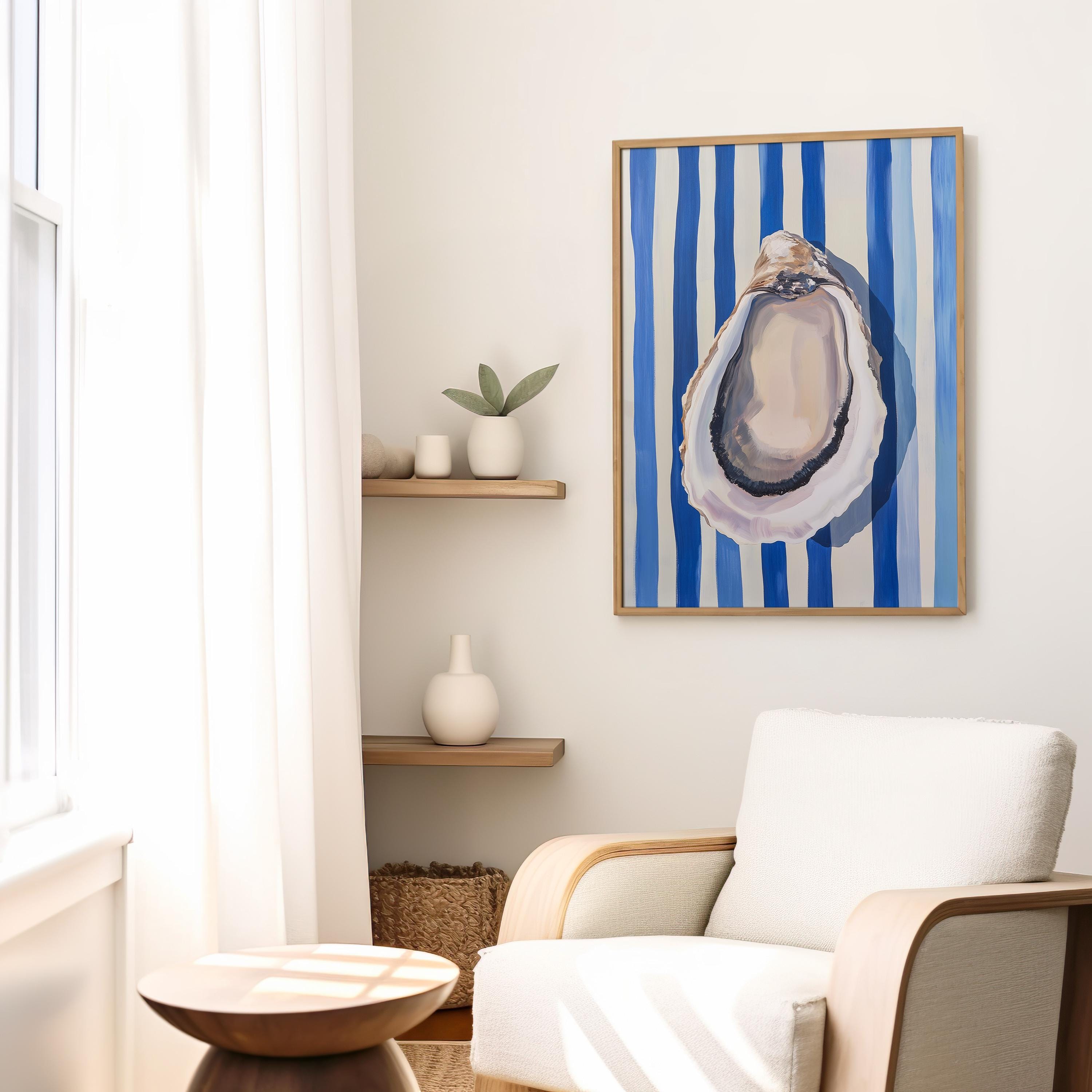 Modern Oyster Kitchen Print, Oyster Wall Art, Trendy Modern Kitchen ...