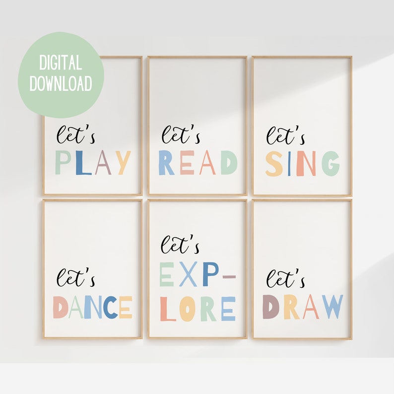 Nursery Decor Bundle, Set of 33 Educational Posters, Classroom Decor ...