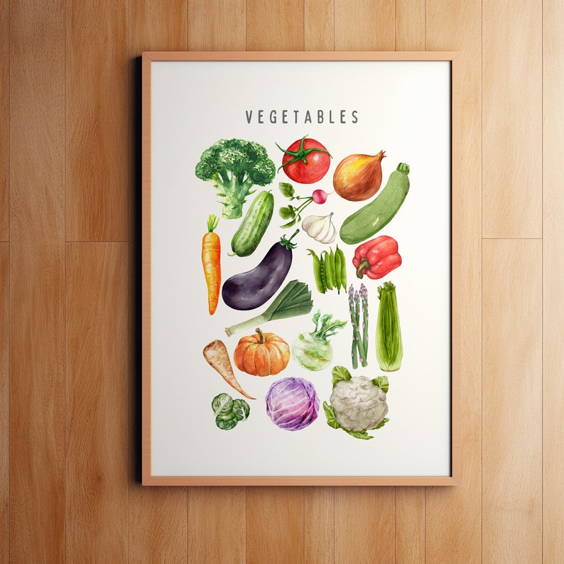 Vegetables Poster, Rainbow Vegetables, Classroom Poster, Nursery Wall ...