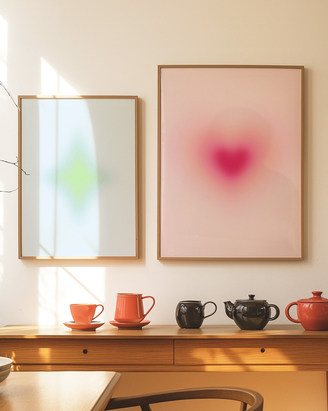 Aura Poster Set of 2, Spiritual Posters, Grainy Gradient, Colorful Aura ...