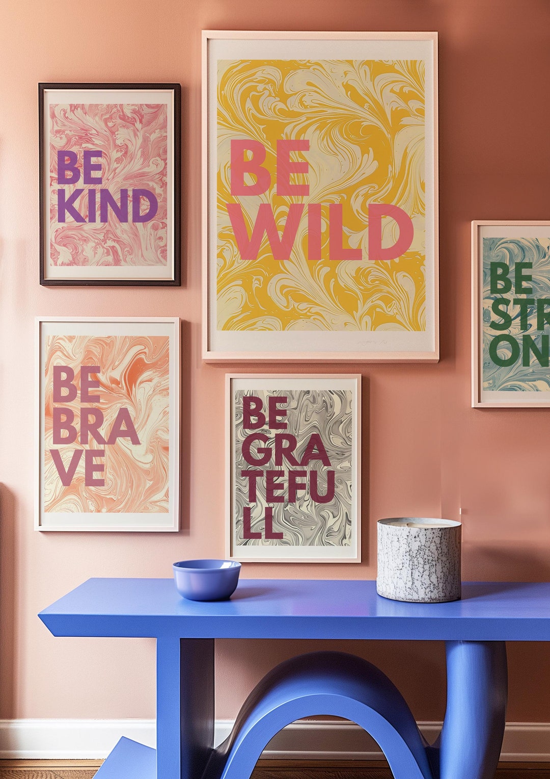 Affirmation Poster Set of 6, Vintage Home Decor, Printable Wall Art ...