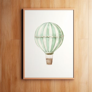 Hot Air Balloon Print Set of 6, Vintage Nursery Decor, Printable Travel ...