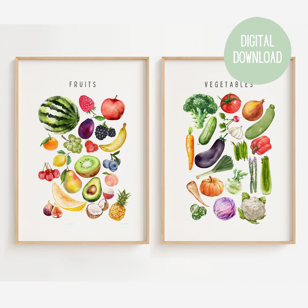 Vegetables Poster, Rainbow Vegetables, Classroom Poster, Nursery Wall ...