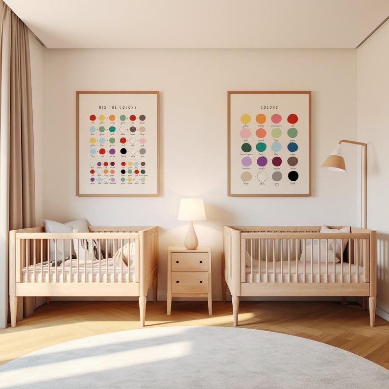 Colors Poster Set, Colors Print, Classroom Poster, Nursery Wall Art ...