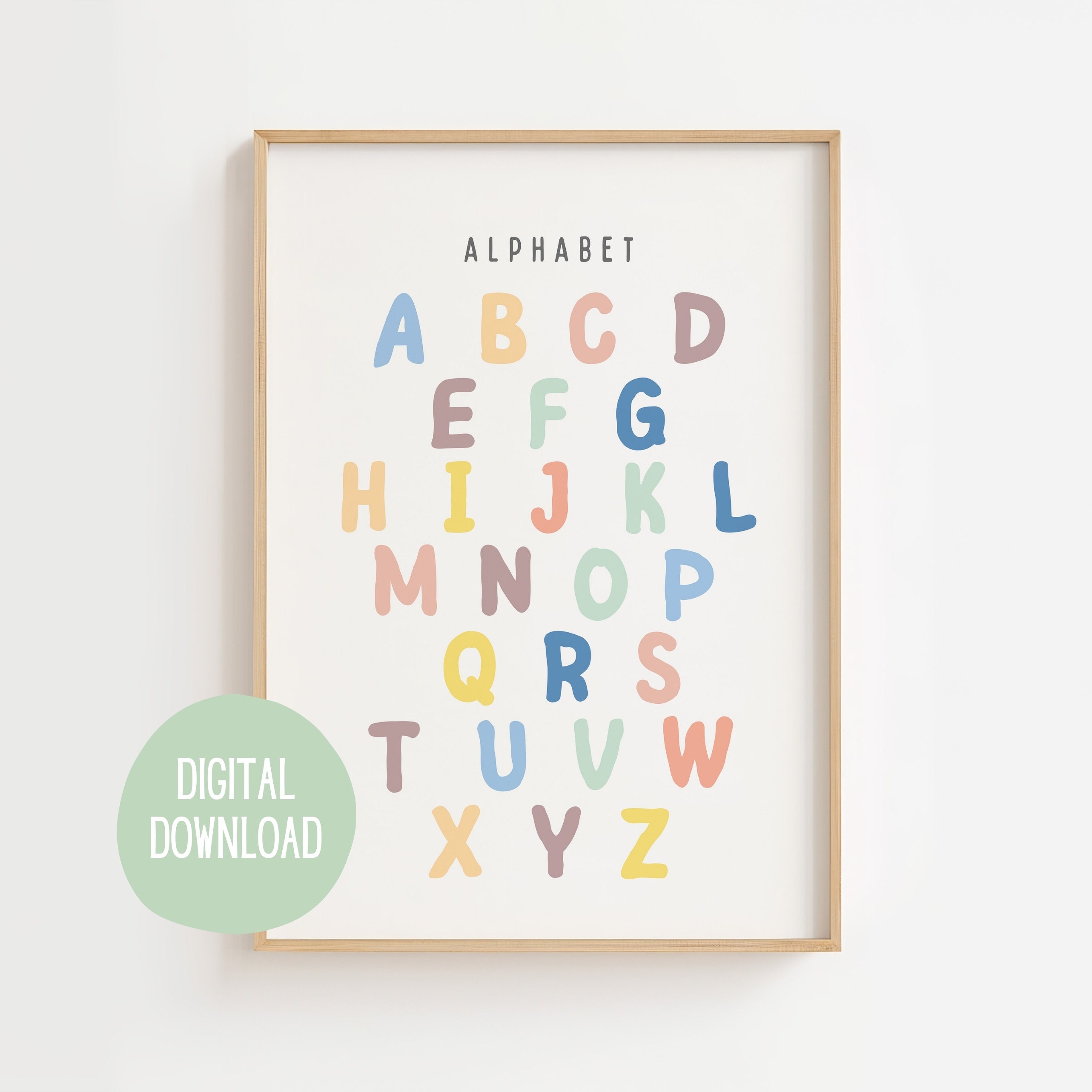 Alphabet Poster, ABC Print, Watercolour Alphabet, Nursery Wall Art ...