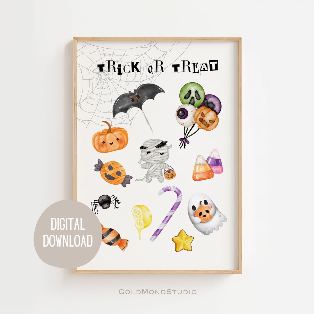 Halloween Poster, Nursery Room Poster, Nursery Room Print, Ghost Poster ...