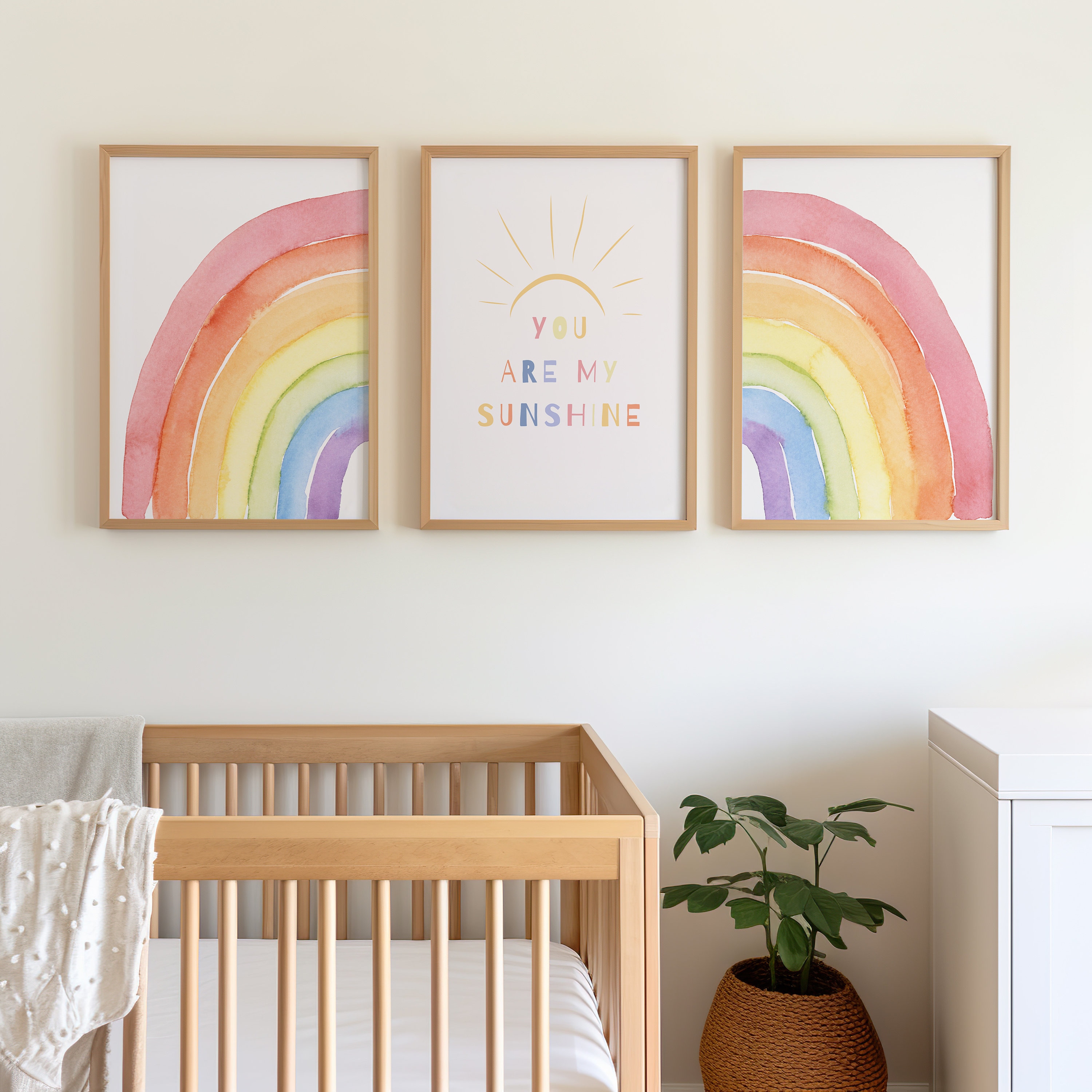 You Are My Sunshine Poster Set, Rainbow Poster, Poster Set of 3 ...