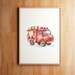 Fire Engine Poster, Fire Truck Print, Nursery Poster, Nursery Wall Art ...