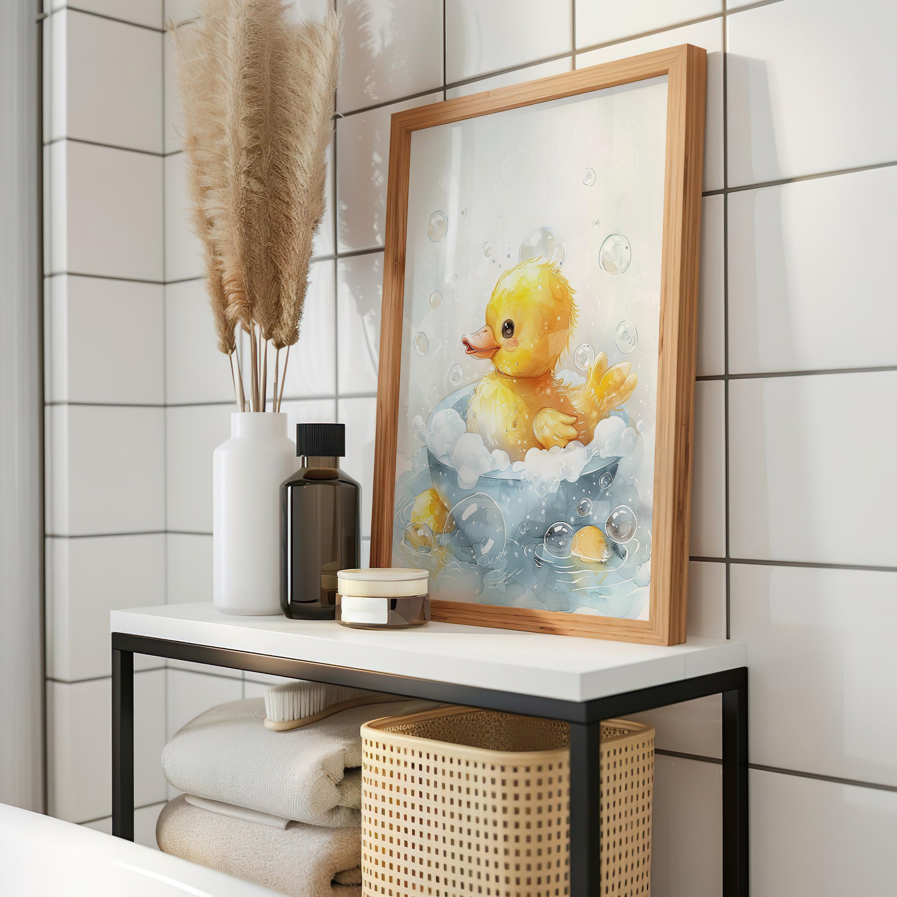 Bathroom Poster, Rubber Duck Poster, Nursery Room Wall Art, Playroom ...