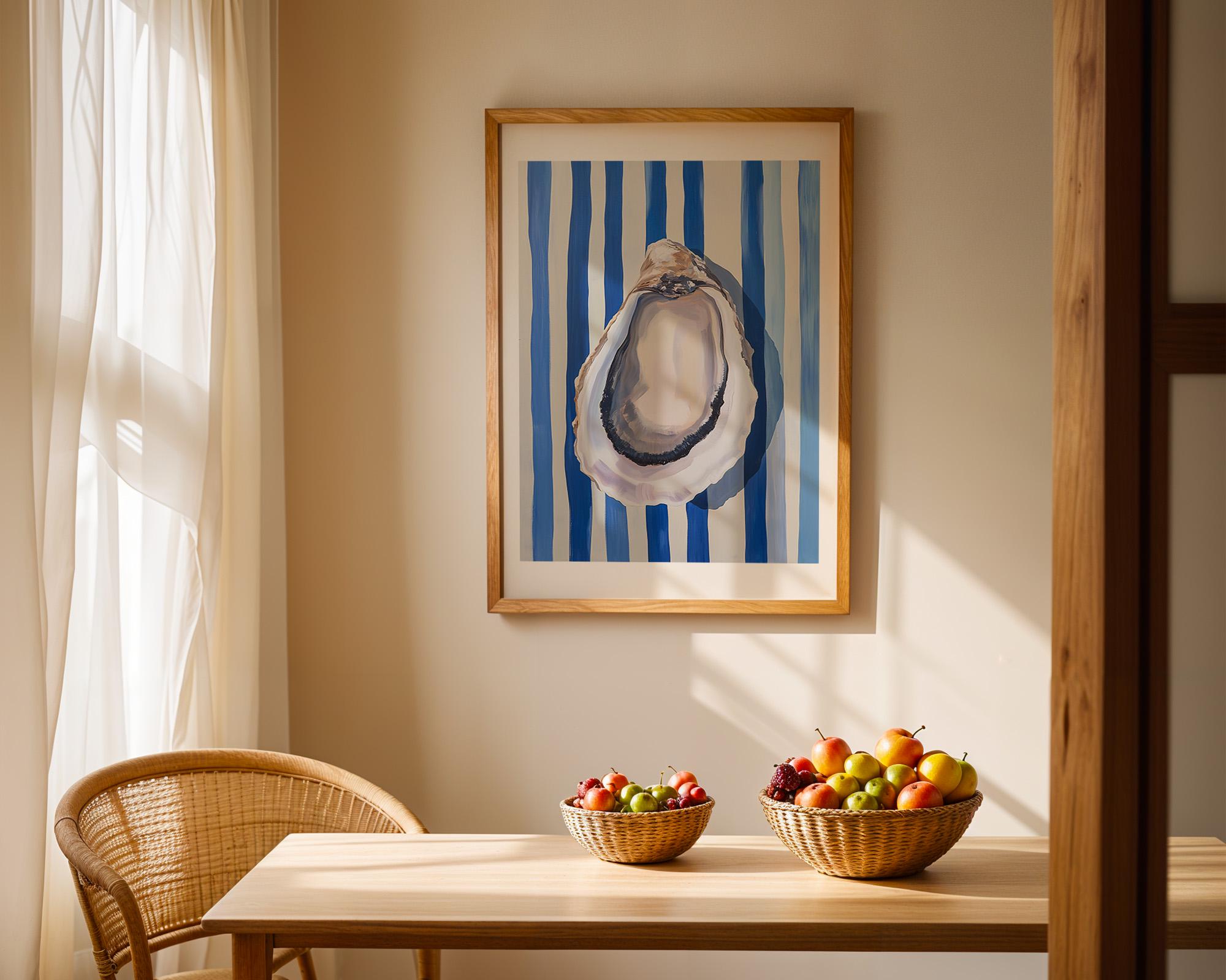 Modern Oyster Kitchen Print, Oyster Wall Art, Trendy Modern Kitchen ...