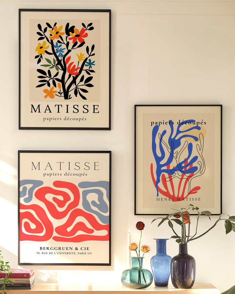 Matisse Poster Set, Henri Matisse Print, Matisse Cut Outs, Printable ...