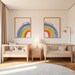 Shine Bright Poster Set, Rainbow Poster, Poster Set of 2, Toddler Wall ...
