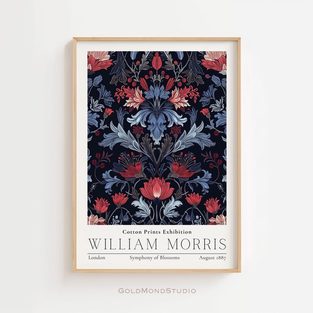 William Morris Poster, Morris Print, Vintage Wall Art, Textile Wall Art ...