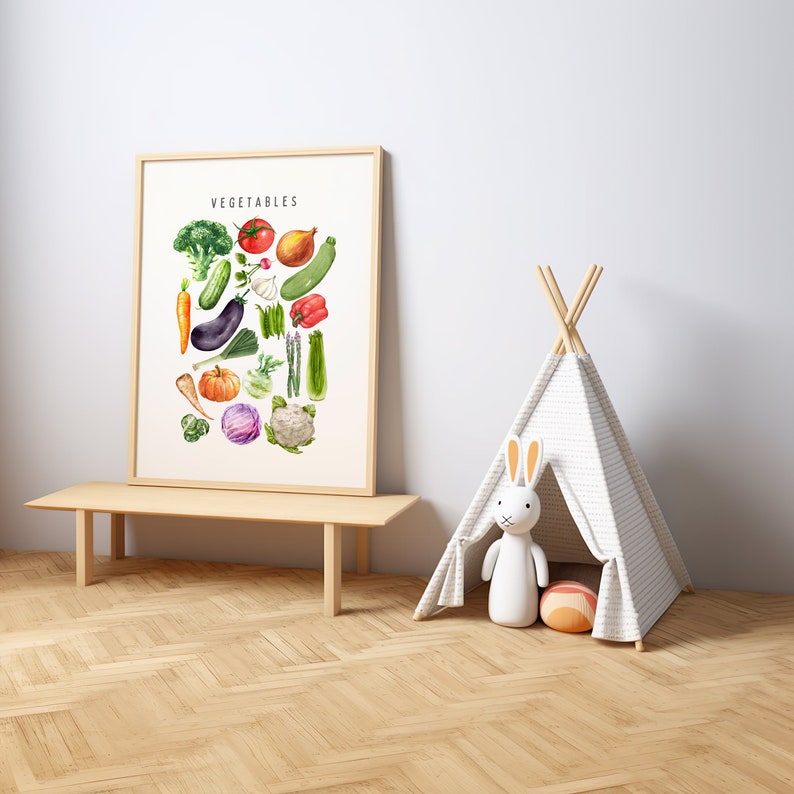 Vegetables Poster, Rainbow Vegetables, Classroom Poster, Nursery Wall ...