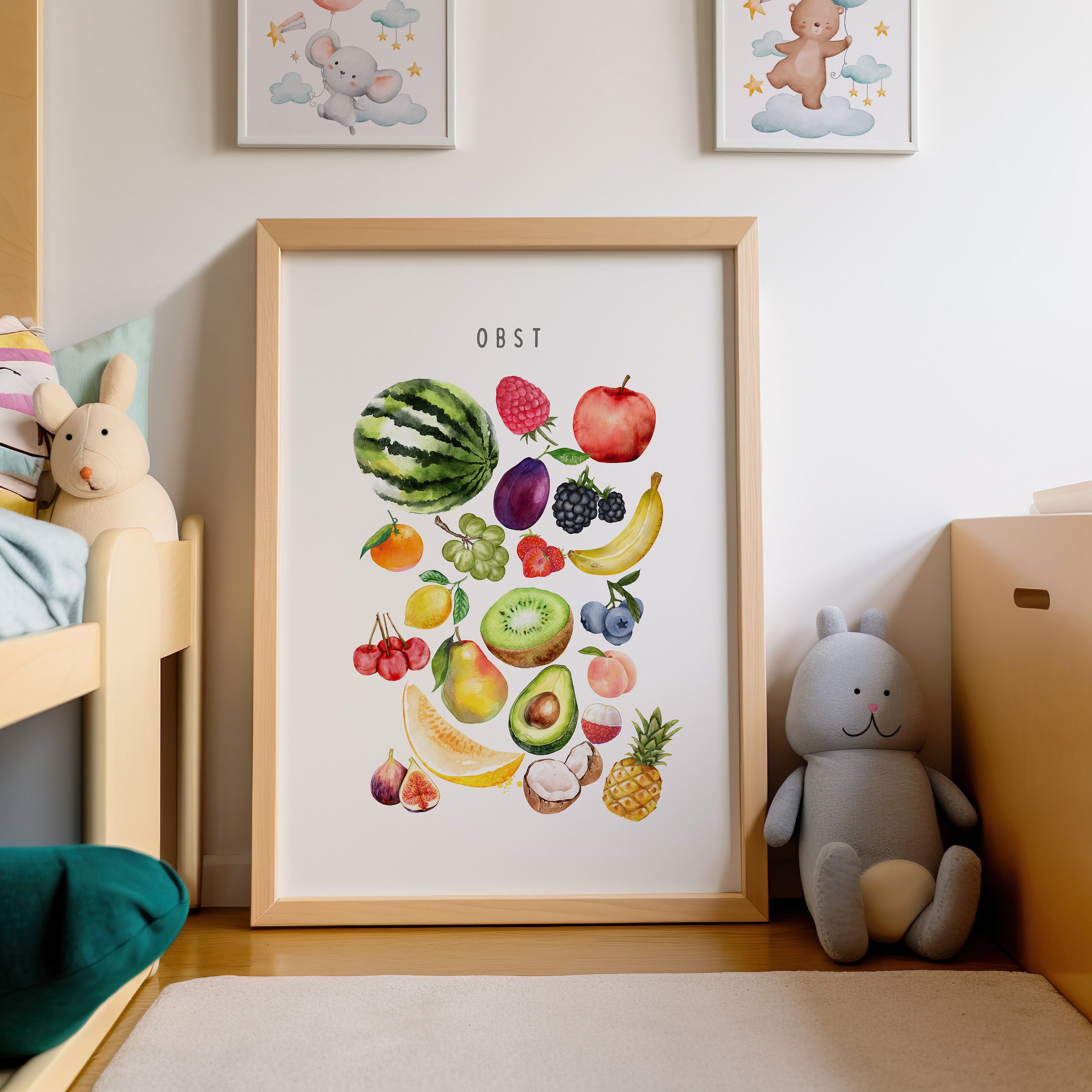 Fruits Poster, Rainbow Fruits, Classroom Poster, Nursery Wall Art ...