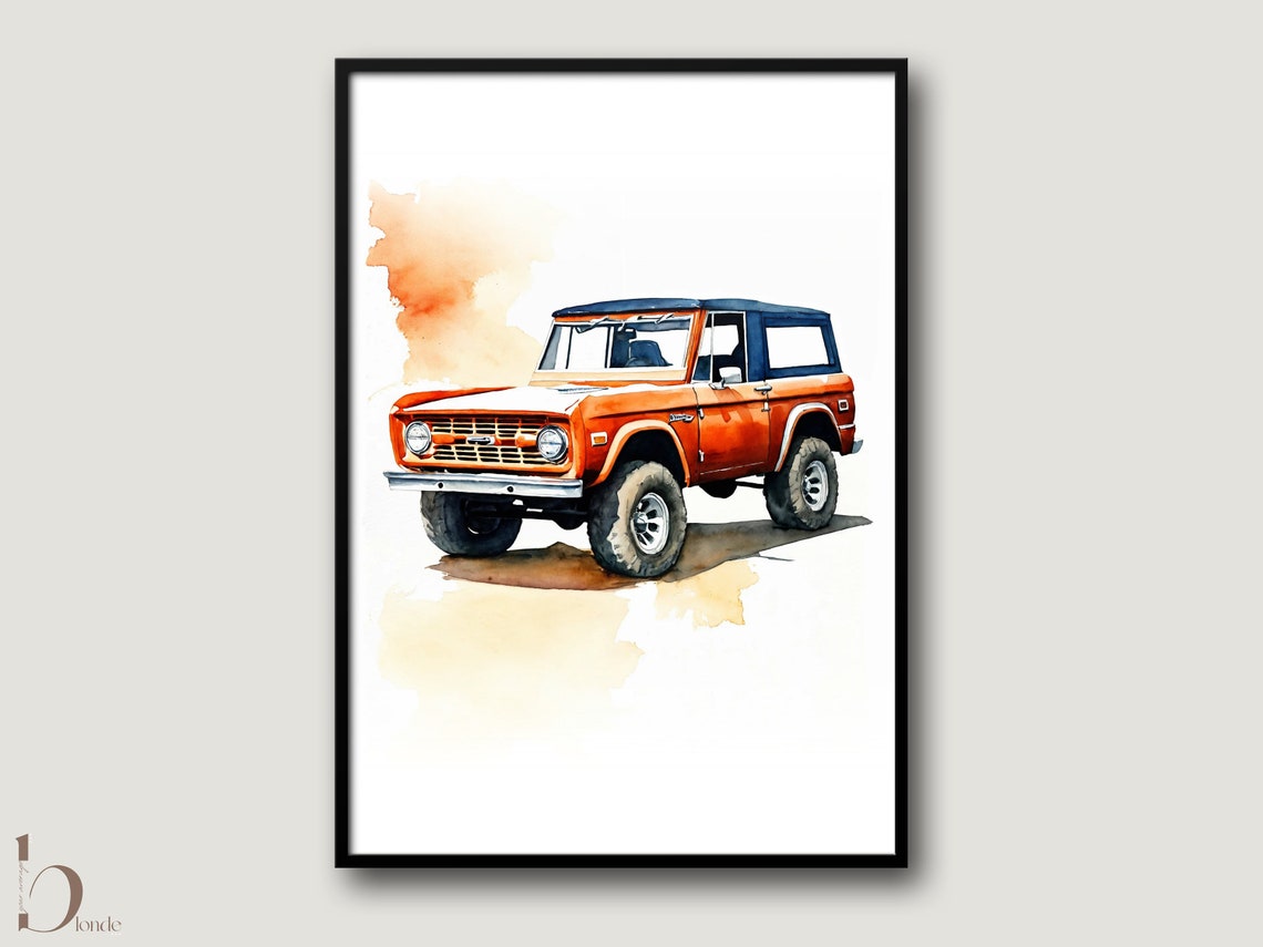 Vintage Vehicle Digital Prints, Watercolor Wall Art, Nursery Decor - Etsy