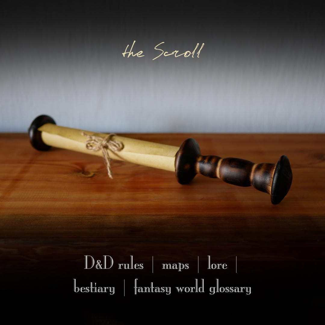 D&D Medieval Cosplay Scroll A4 A3 Handcrafted | Map, Lore, Bestiary or ...
