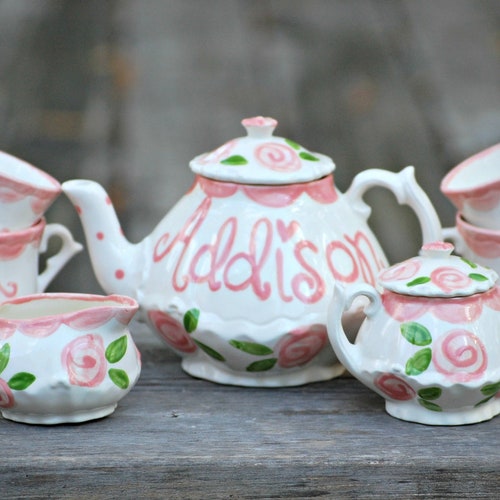 Personalized Child's Sized Handpainted Tea Cup Party Favor - Etsy
