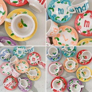 Personalized Child's Sized Handpainted Tea Cup Party Favor - Etsy