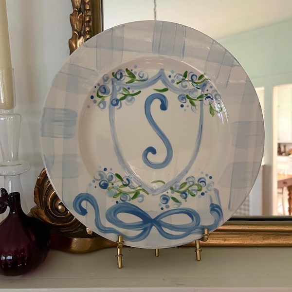 Monogrammed Plate - Etsy