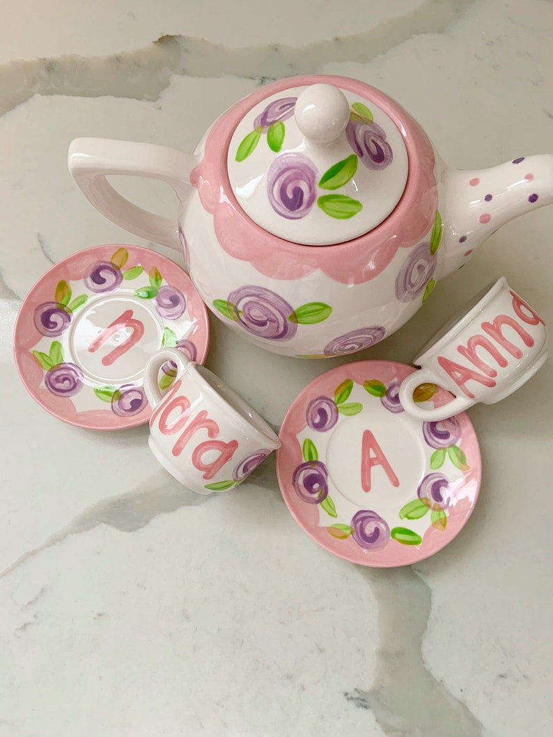 Personalized Child's Sized Handpainted Tea Cup Party Favor - Etsy
