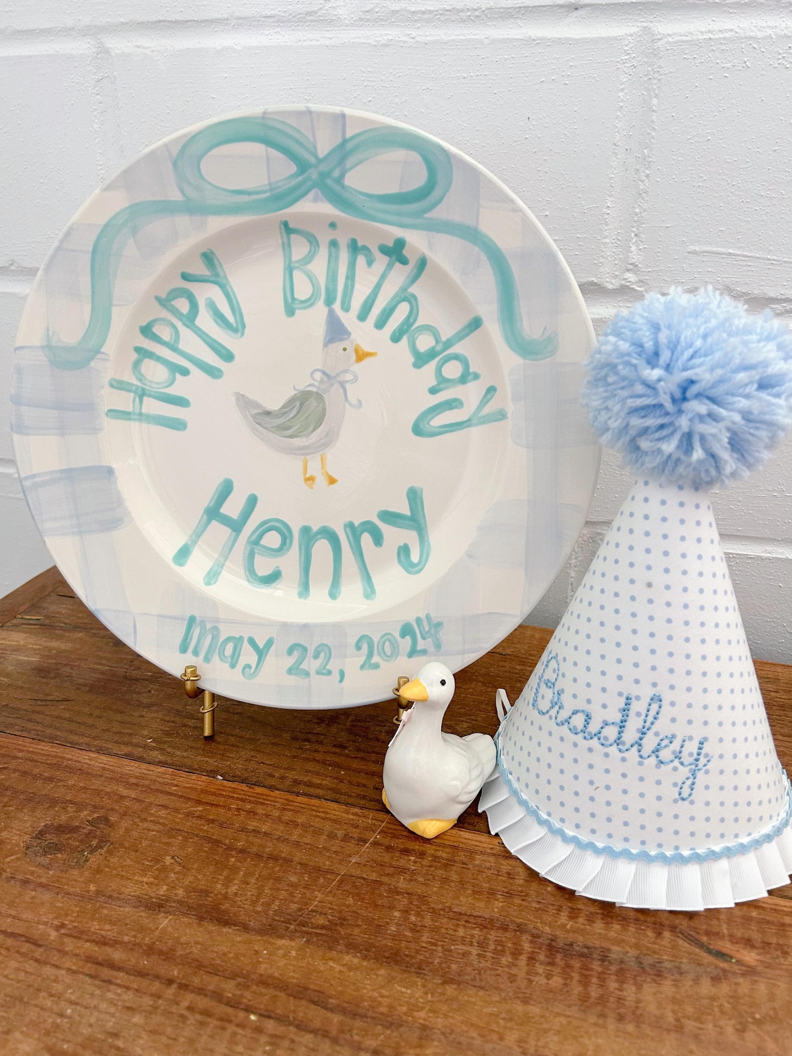 Hand-painted Silly Goose Birthday Plate: Personalized Ceramic Heirloom ...
