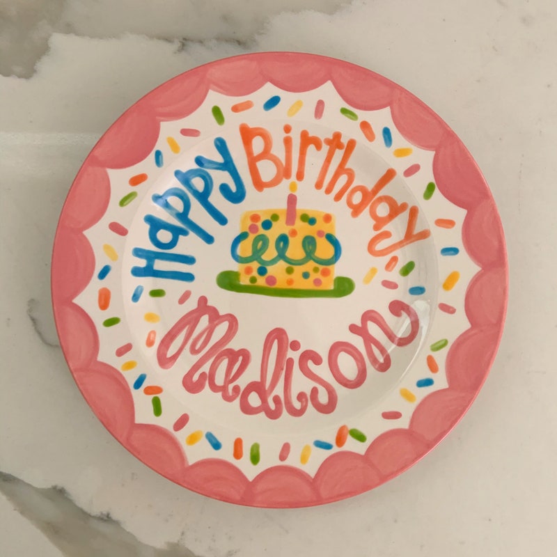 Painted Designed Plates - Etsy