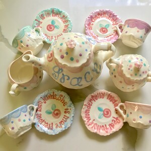 Bible Verse Tea Set Personalized for Little Girls // Child's Sized Tea ...