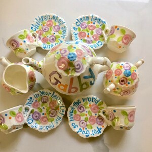 Bible Verse Tea Set Personalized for Little Girls // Child's Sized Tea ...