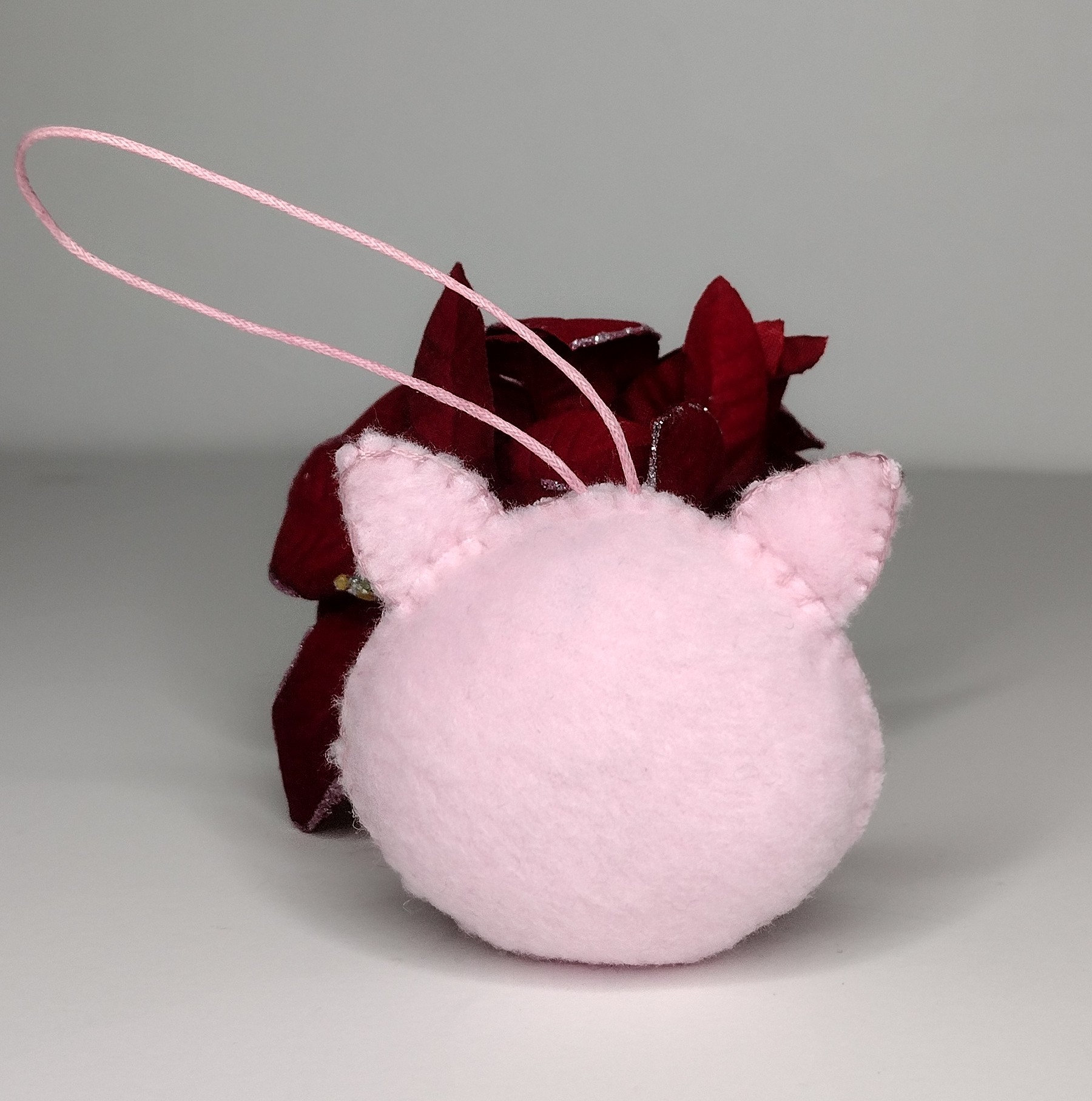Light Pink Pig Ornament With Black Eyes - Etsy