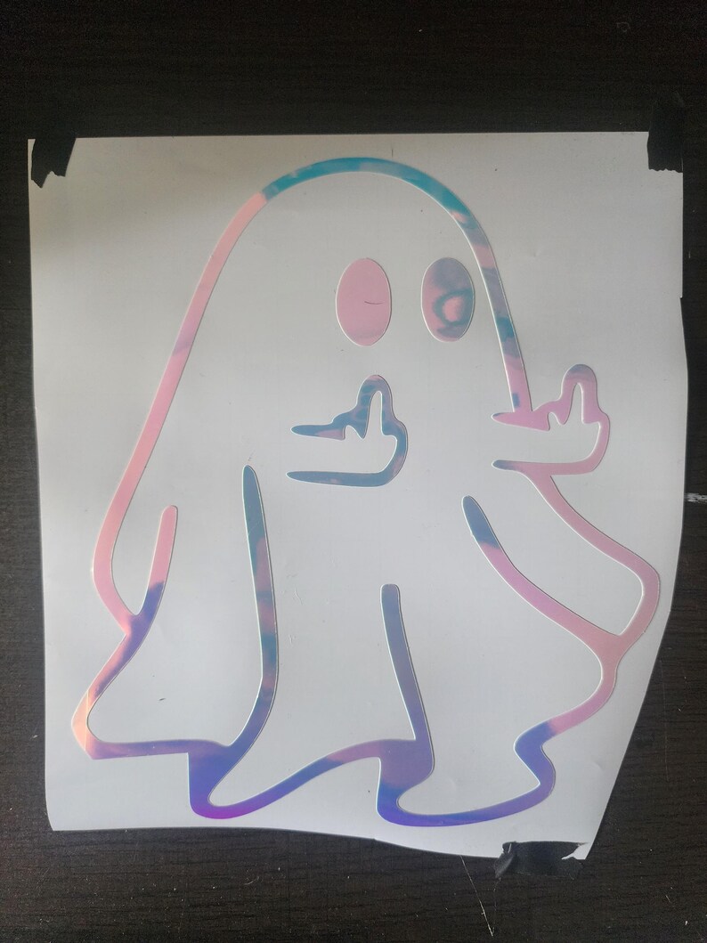 Middle Finger Ghost Decal - Etsy