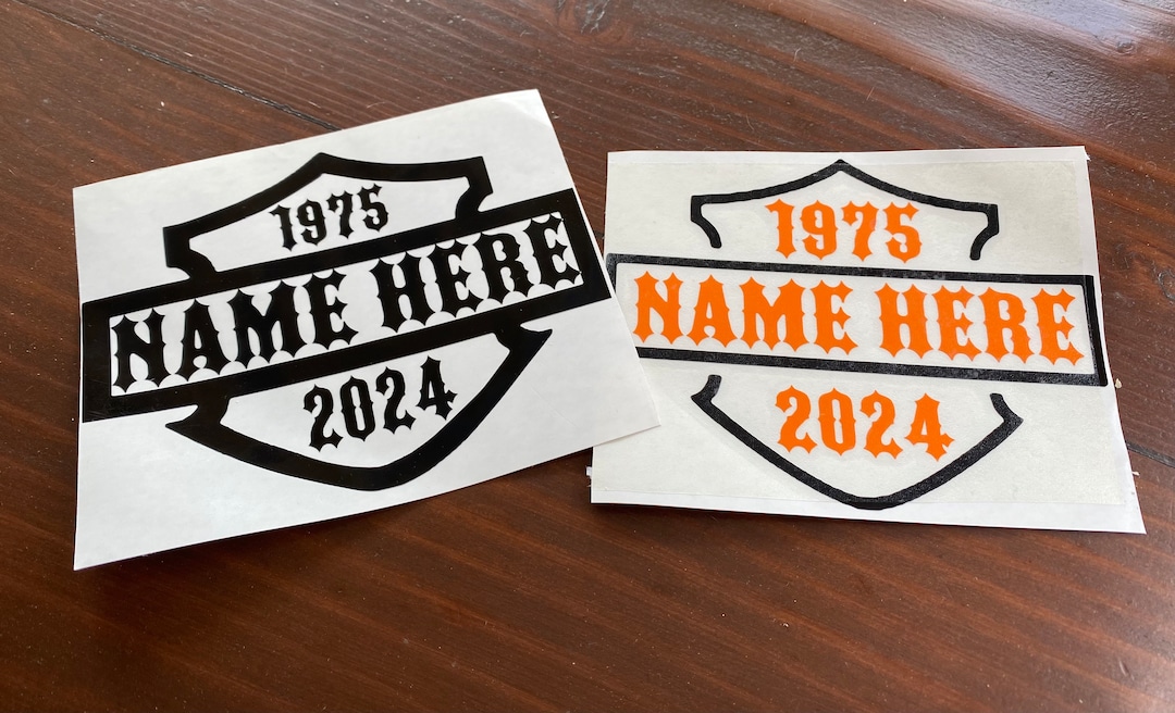 Custom Made Memorial Bar & Shield Vinyl Decals - Etsy