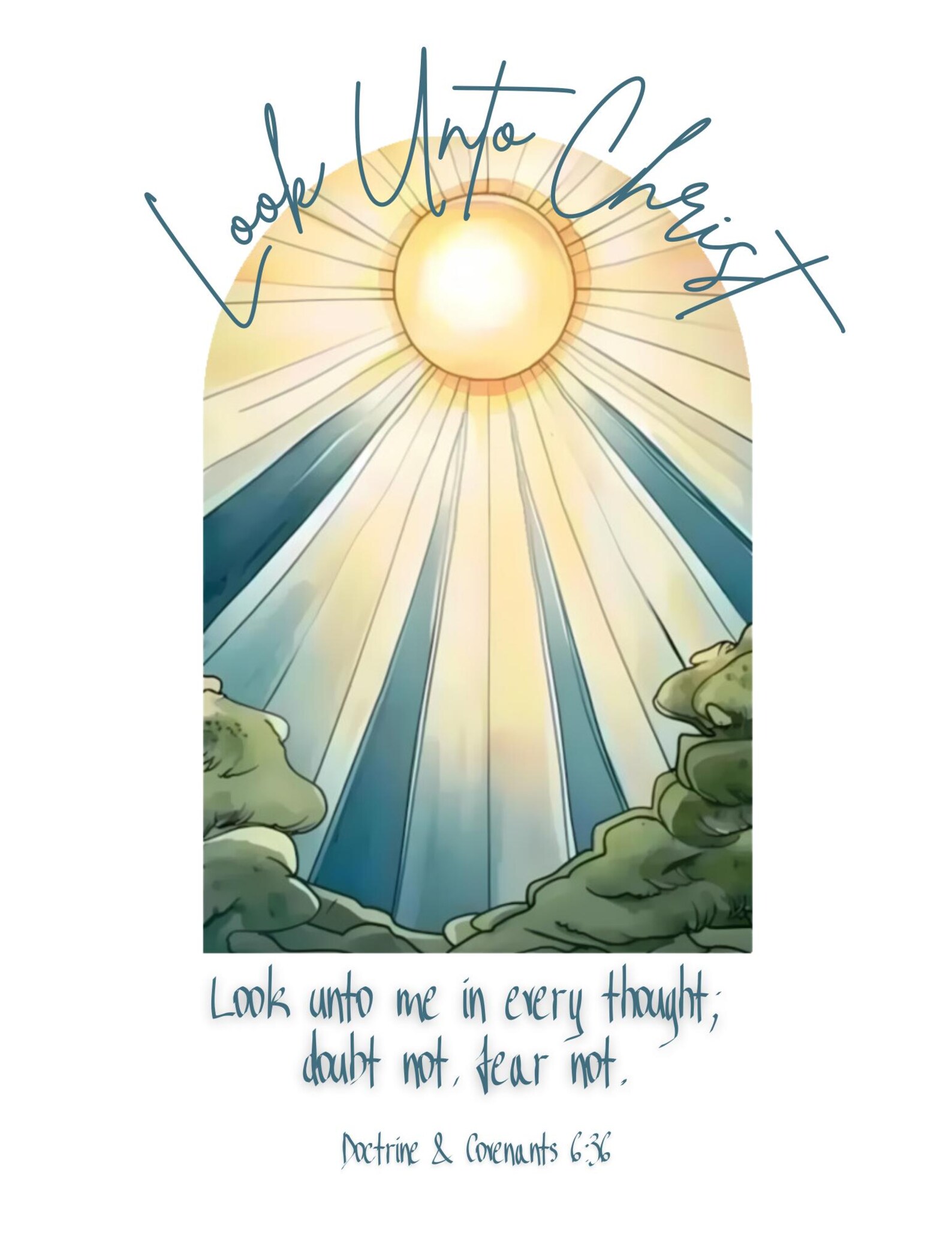 2025 LDS Youth Theme "look Unto Christ" Printable | Young Women Theme ...