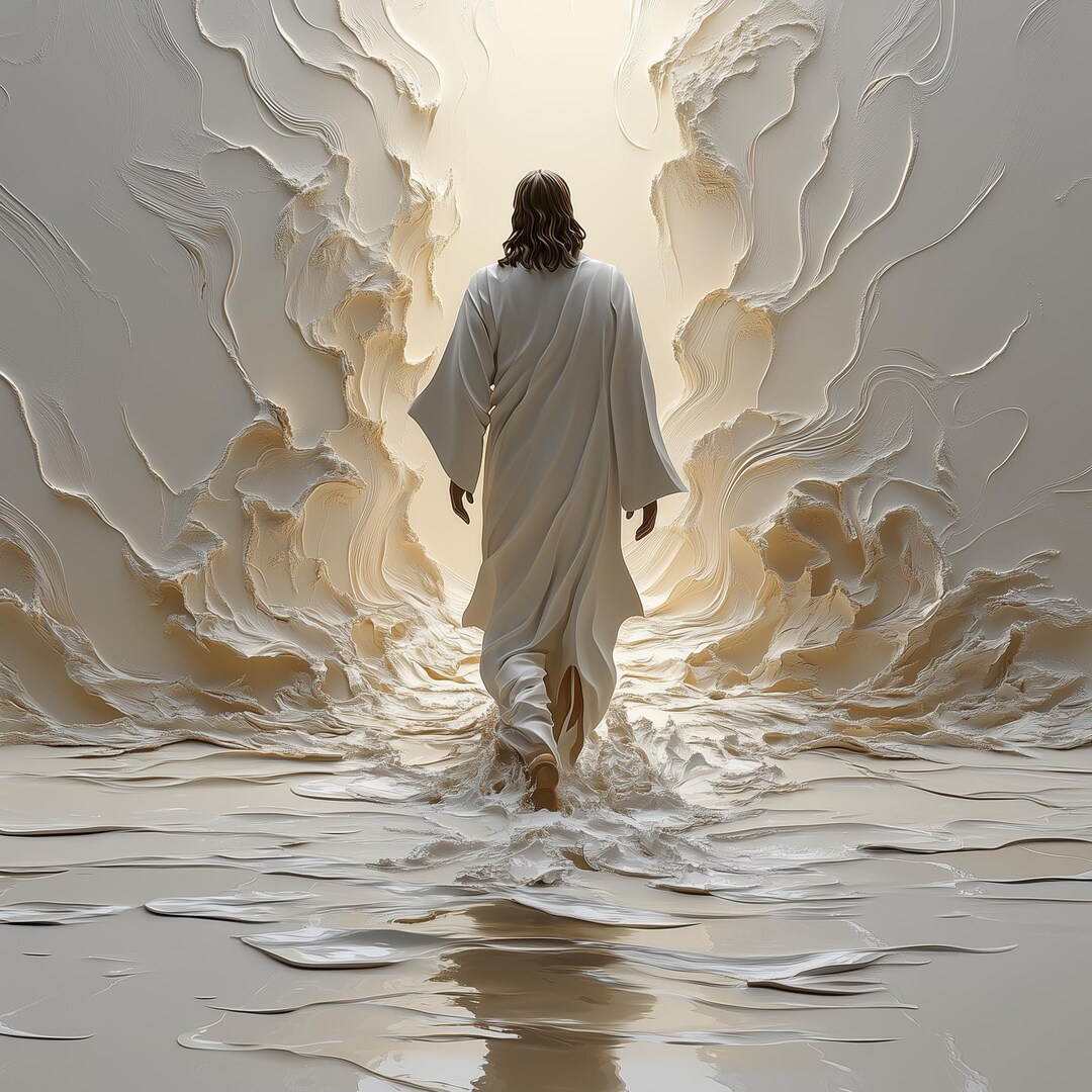 Jesus Walking on Water | Digital Download | Modern Religious Wall Art ...