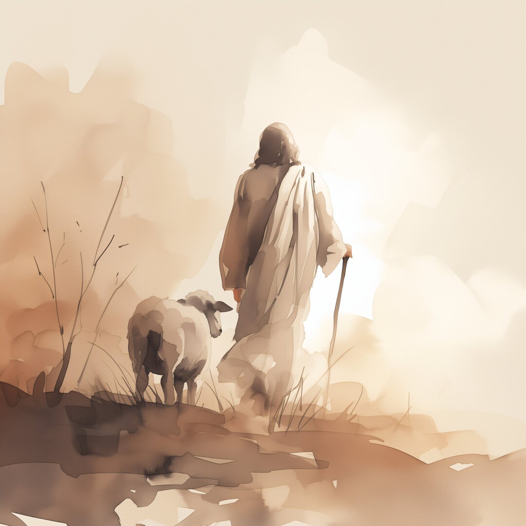 Lost Sheep Parable Art Print: Christian Home Decor (digital Download ...