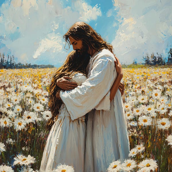 Jesus Hugging Woman Wall Art - Etsy