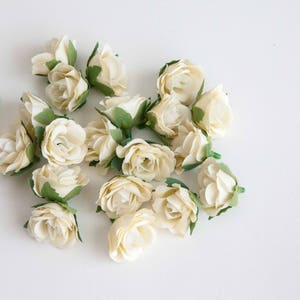 30 Mini Roses in White Ivory SMALL Artificial Roses Mini | Etsy