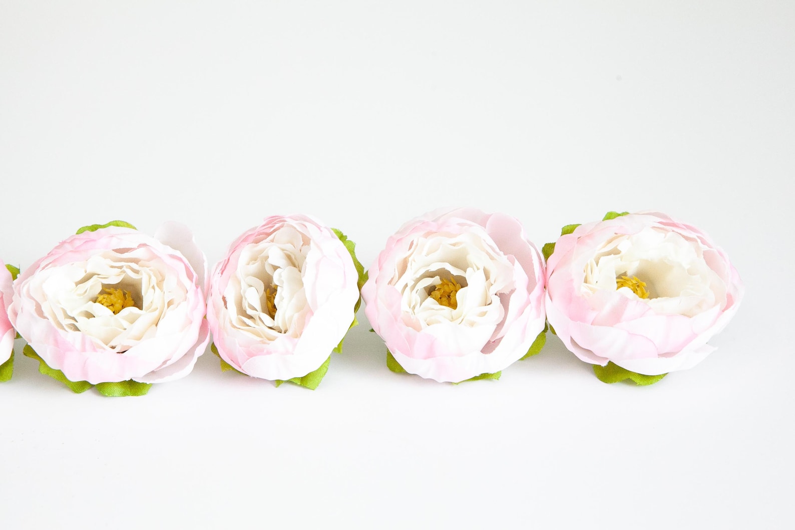 5 Small Mini Peonies in Pink and White Small Peonies - Etsy