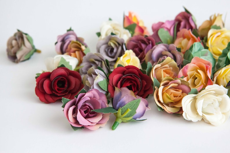 Over 30 Random Mix Mini Roses SMALL Artificial Roses Read | Etsy
